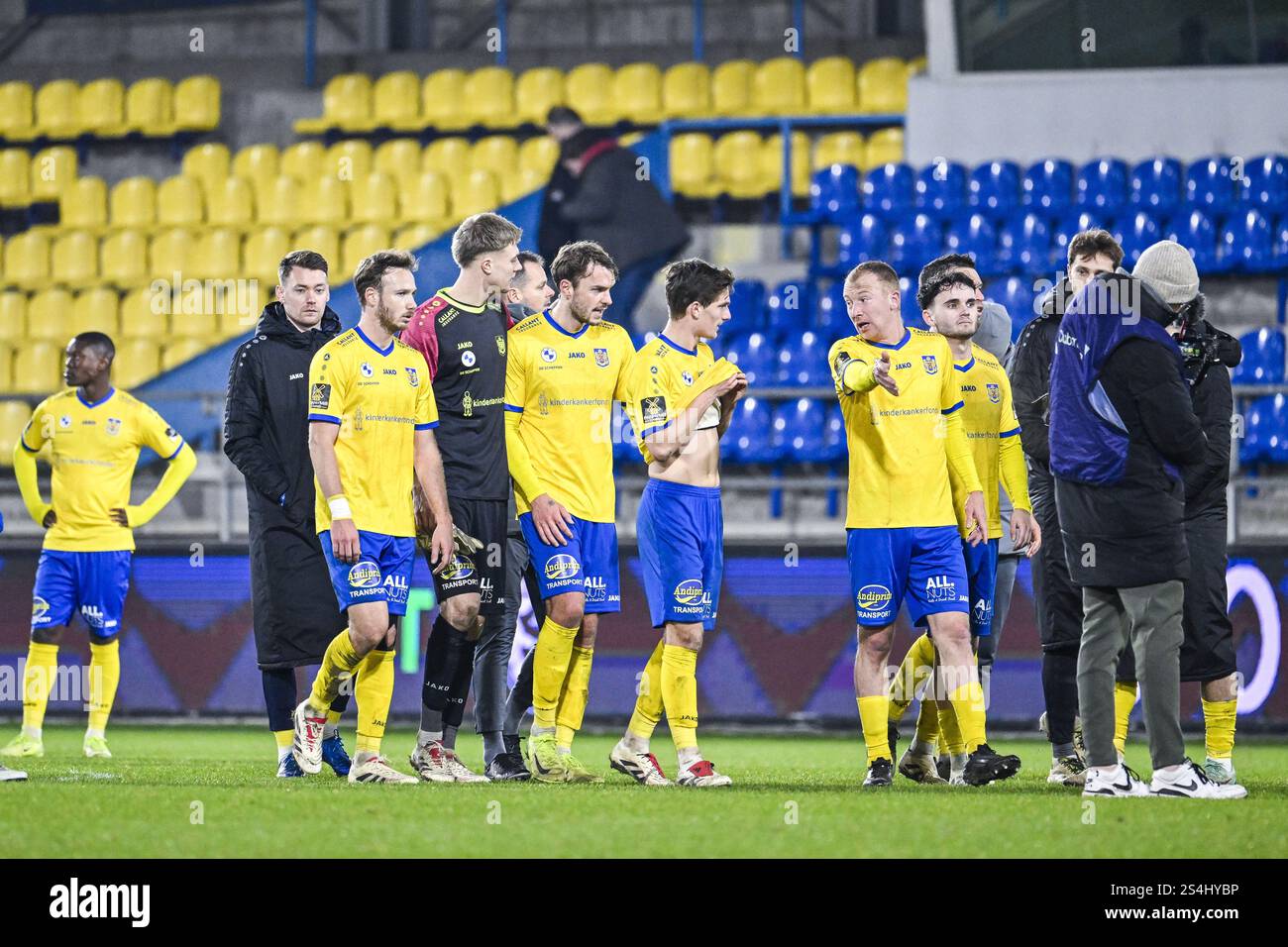Beveren's goalkeeper Beau Reus, Beveren's Lennart Mertens, Beveren's ...
