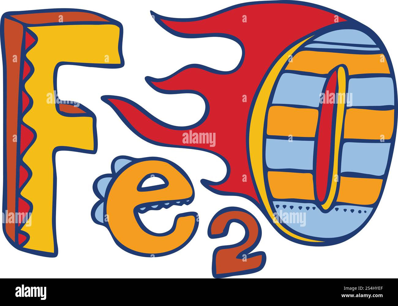 Iron oxide icon. Hand drawn illustration of iron oxide vector icon for ...