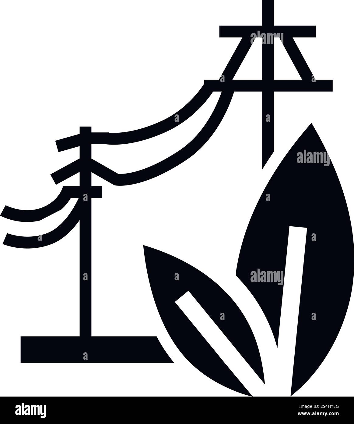 Electric eco energy icon. Simple illustration of electric eco energy ...