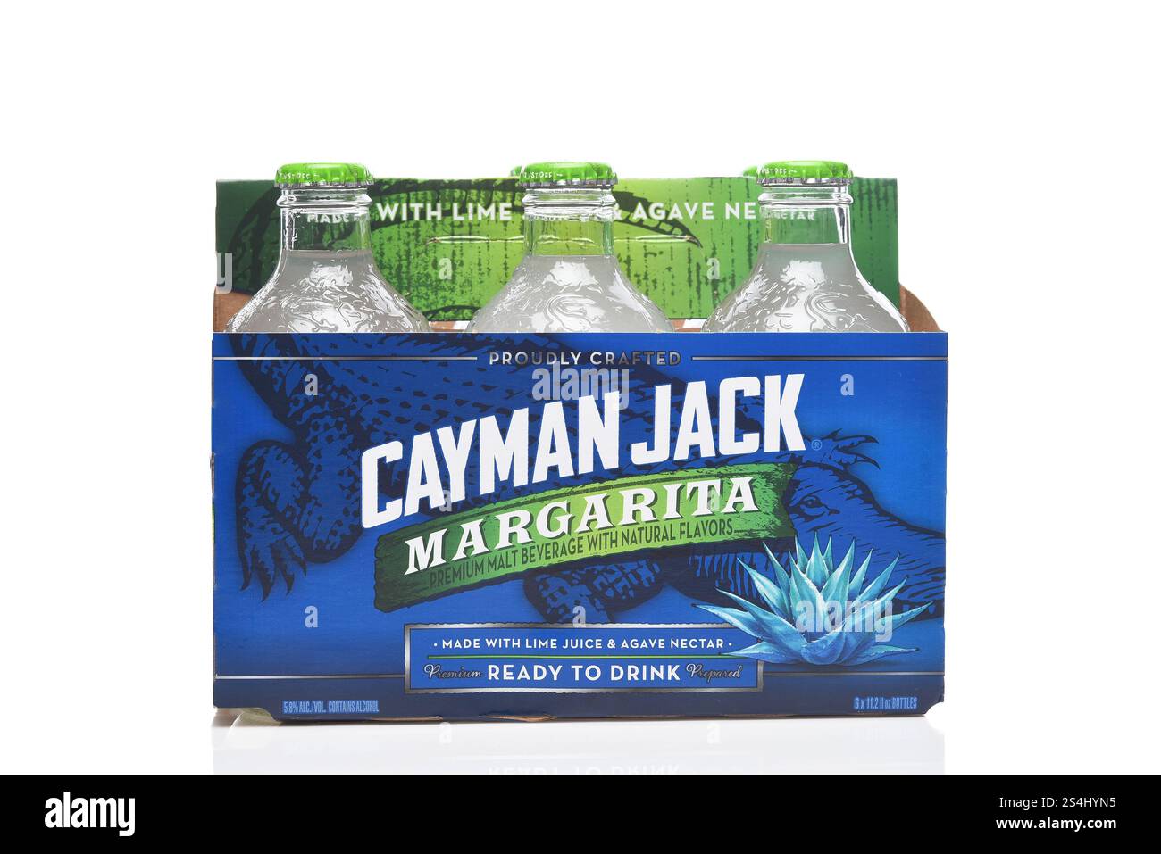 IRVINE, CALIFORNIA - 11 JAN 2025: A six pack of Cayman Jack Margarita ...