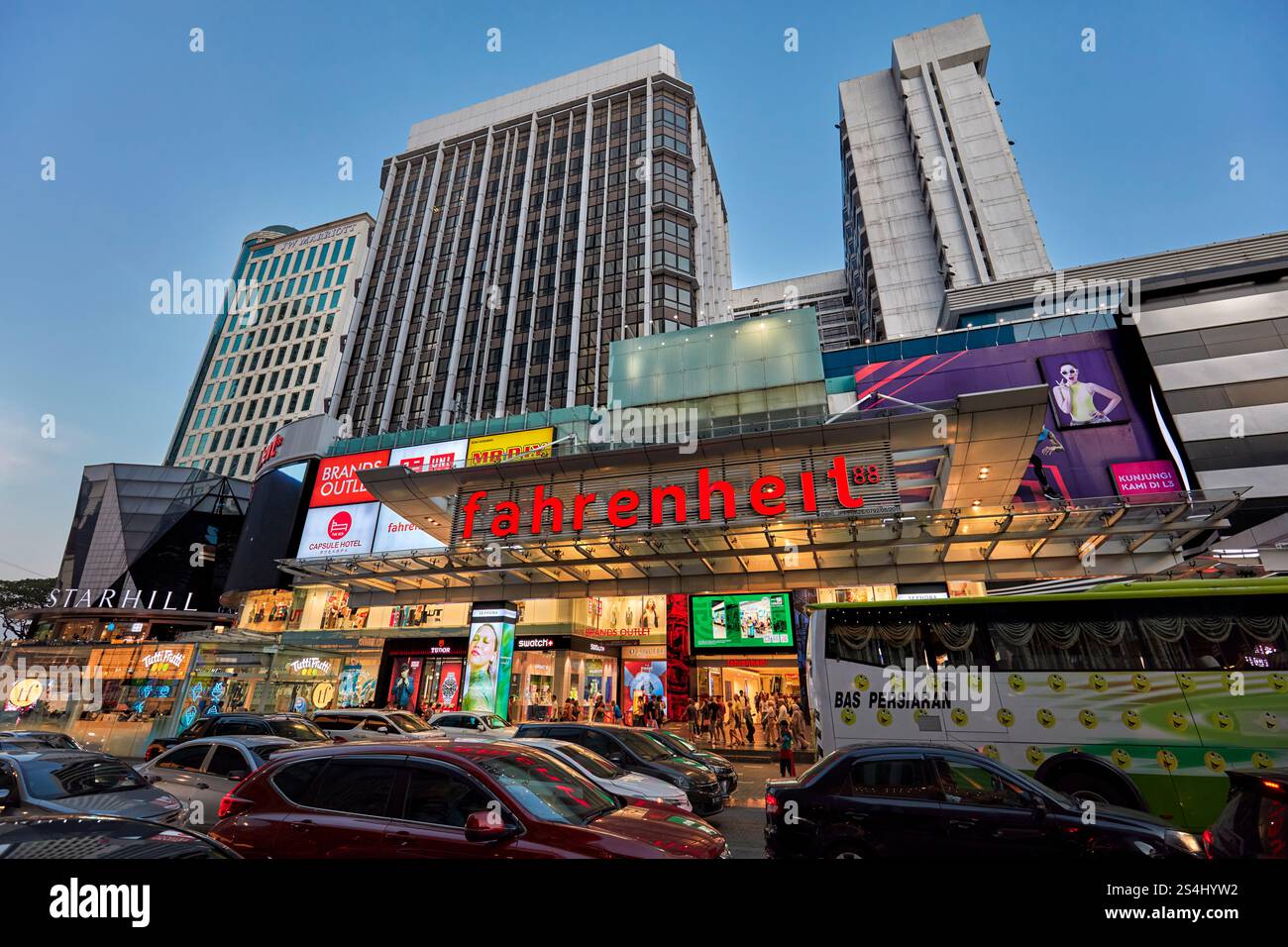 Facade of the Fahrenheit88, an upscale shopping centre in Bukit Bintang ...