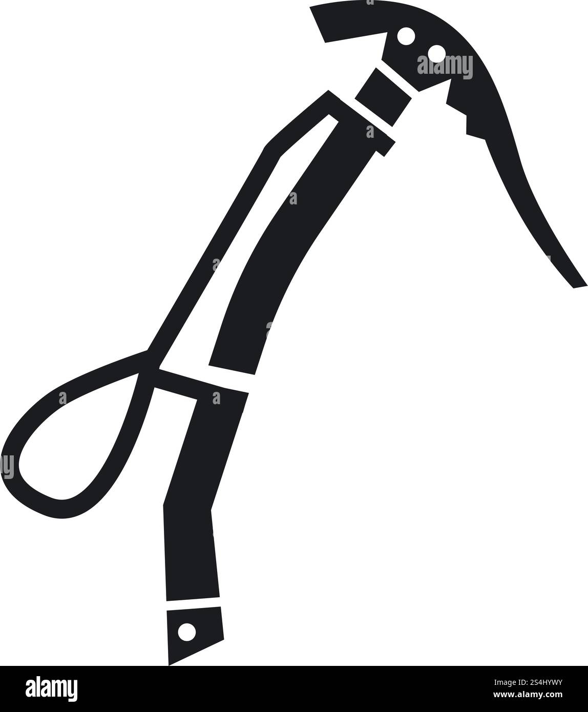 Climb ice axe icon. Simple illustration of climb ice axe vector icon ...