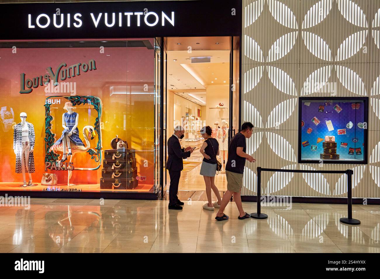 Storefront of the Louis Vuitton store in The Pavilion, an upscale ...