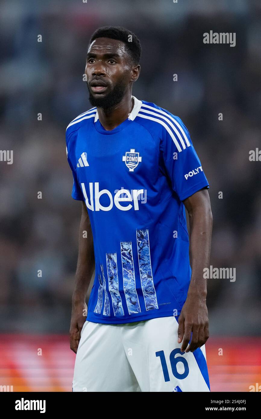 Rome, Italy. 10th Jan, 2025. Alieu Fadera of Como 1907 looks on during ...