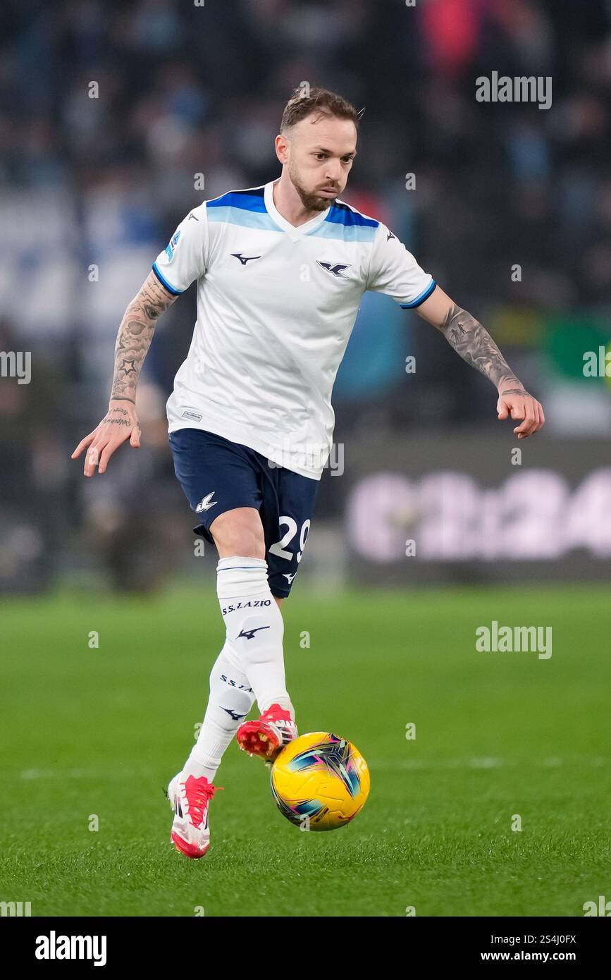 Manuel Lazzari of SS Lazio during the Serie A Enilive match between SS Lazio and Como 1907 at ...