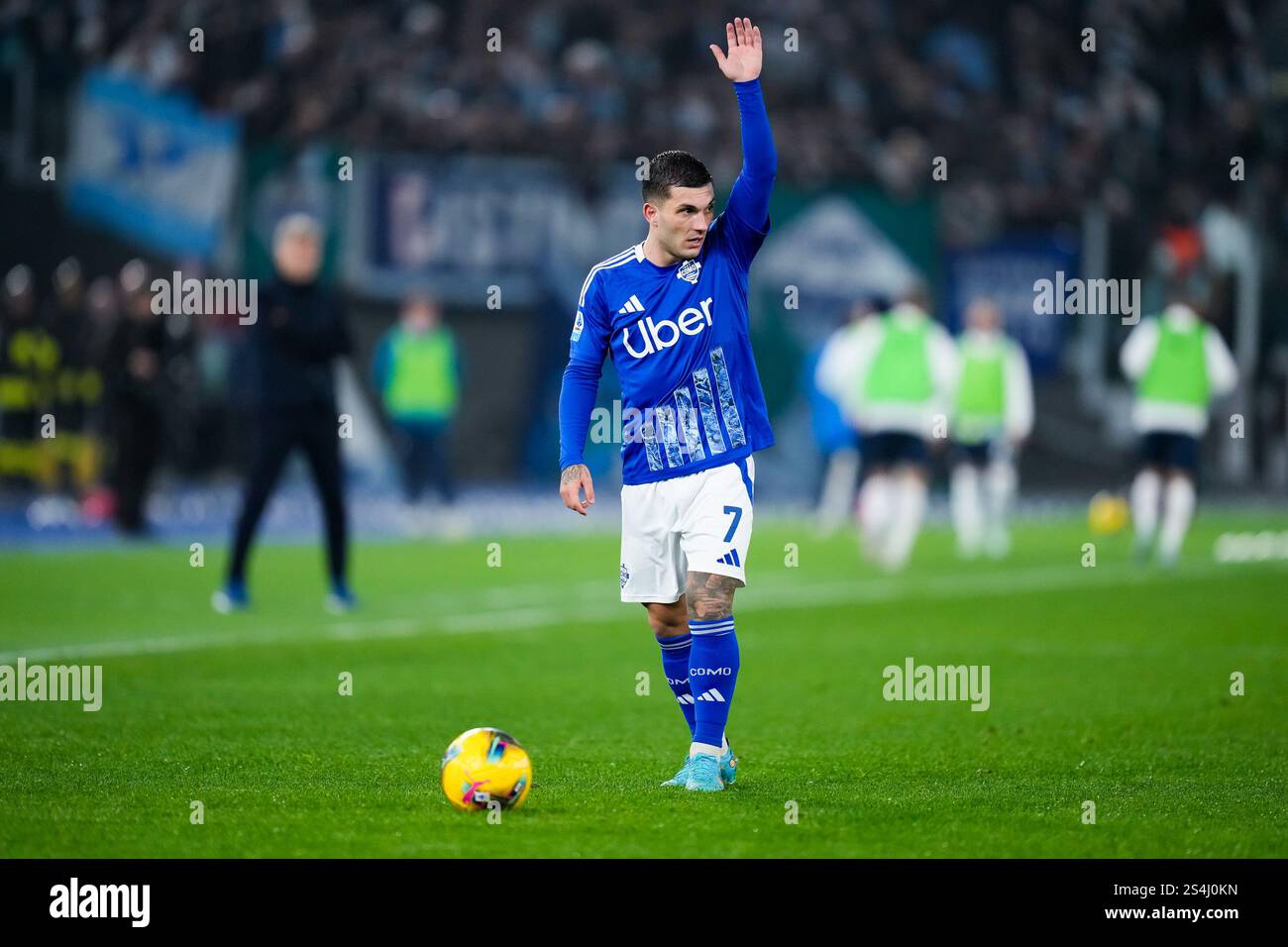 Rome, Italy. 10th Jan, 2025. Gabriel Strefezza of Como 1907 gestures during the Serie A Enilive ...