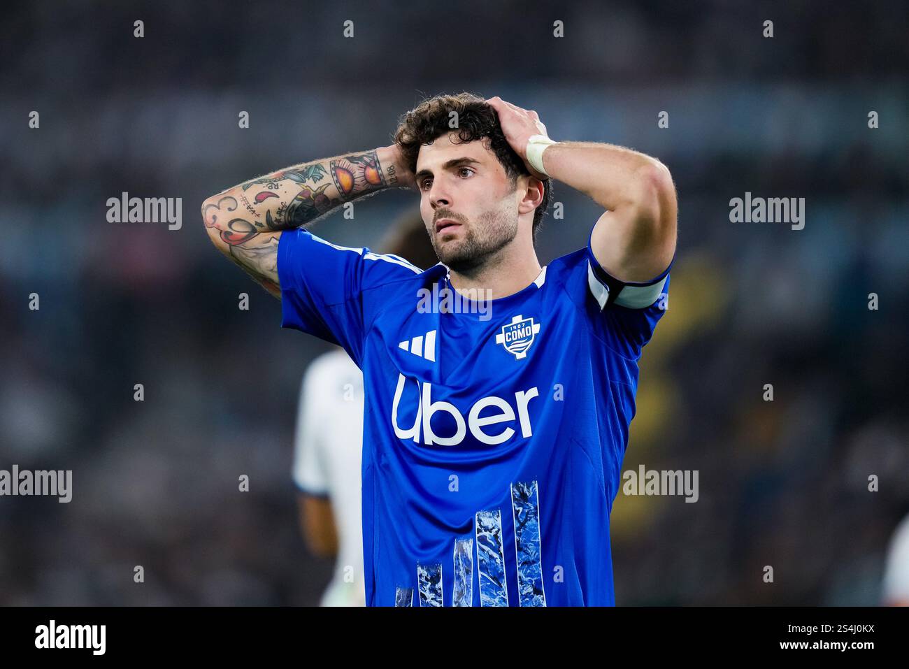 Rome, Italy. 10th Jan, 2025. Patrick Cutrone of Como 1907 looks dejected during the Serie A ...