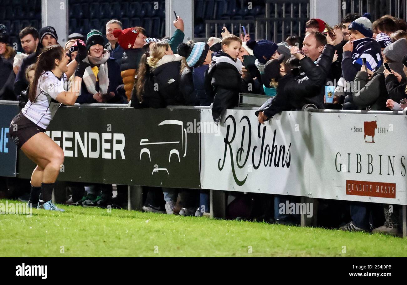 Exeter, Devon, UK. 12th Jan, 2025. PWR Professional Women's Rugby ...