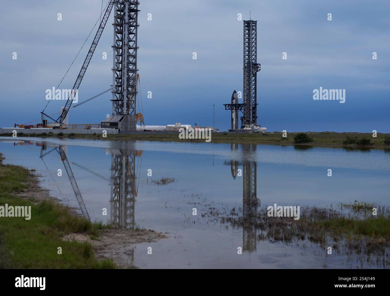 SpaceX's mega rocket Starship is prepared for a test flight from ...
