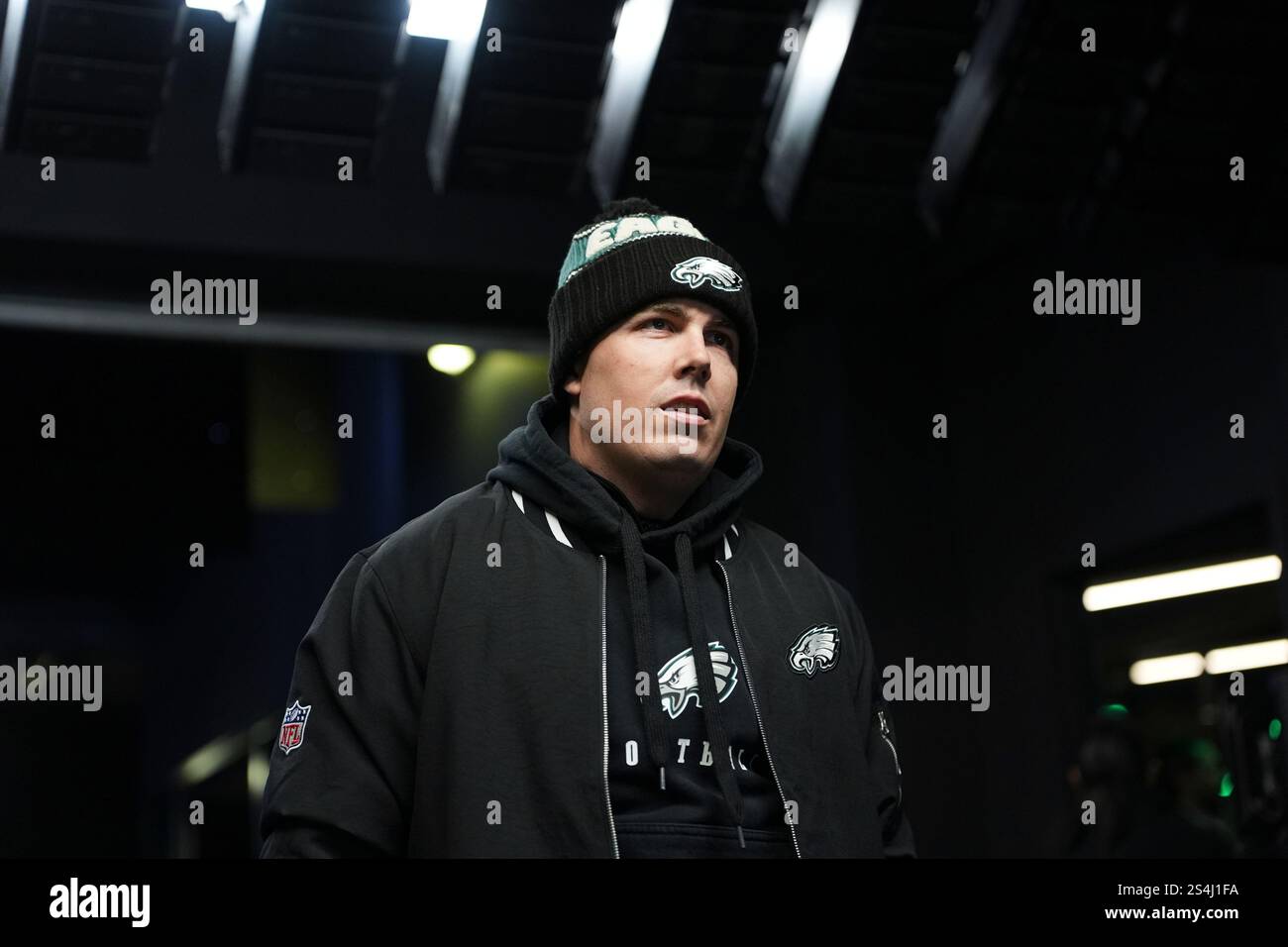 Philadelphia Eagles' Kellen Moore, offensive coordinator, walks in a ...