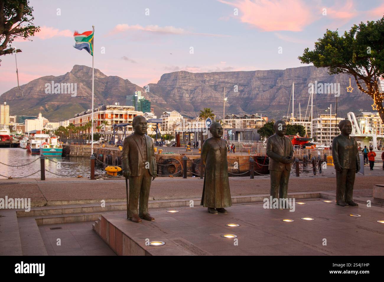 The Nobel Square sculptures of Albert Lutuli, Desmond Tutu, F. W. de ...