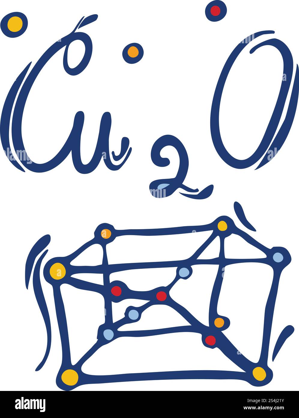 Copper oxide icon. Hand drawn illustration of copper oxide vector icon ...