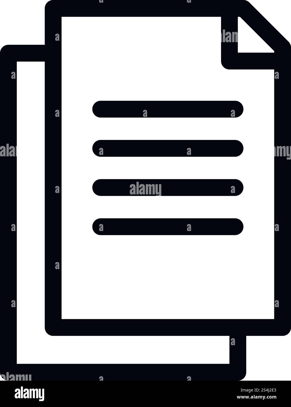 Office paper icon. Outline office paper vector icon for web design ...