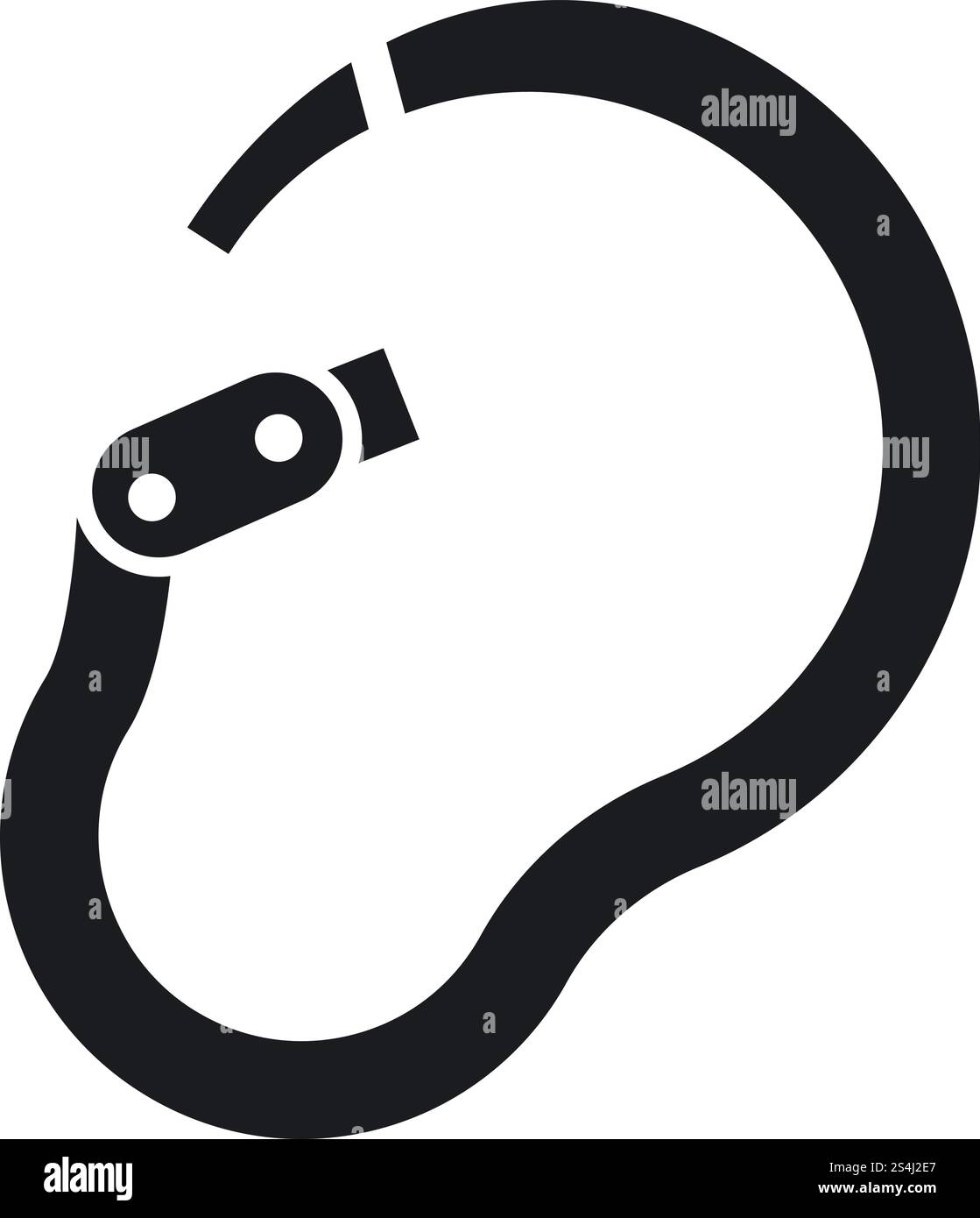 Open carabine icon. Simple illustration of open carabine vector icon ...