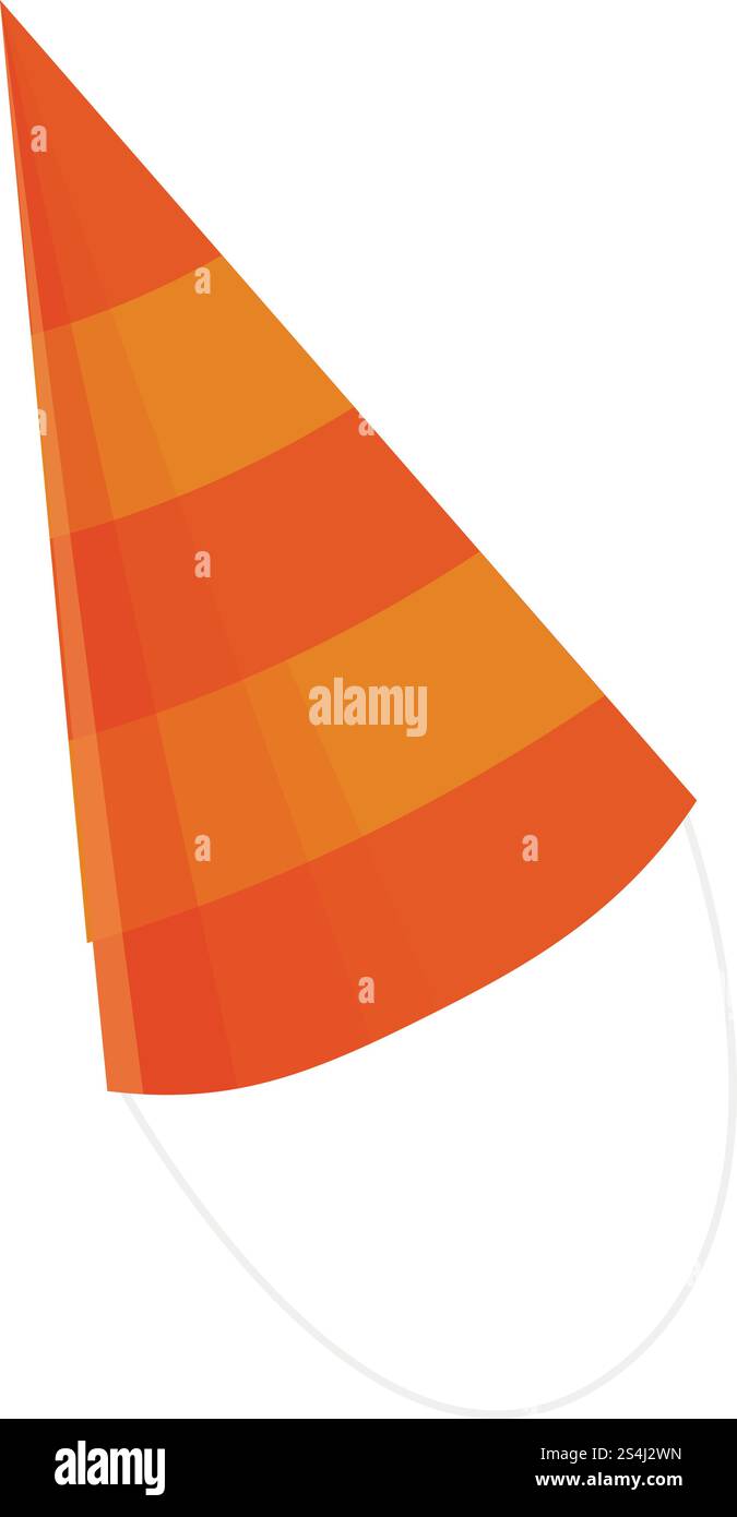 Birthday conical cap icon. Cartoon of birthday conical cap vector icon ...