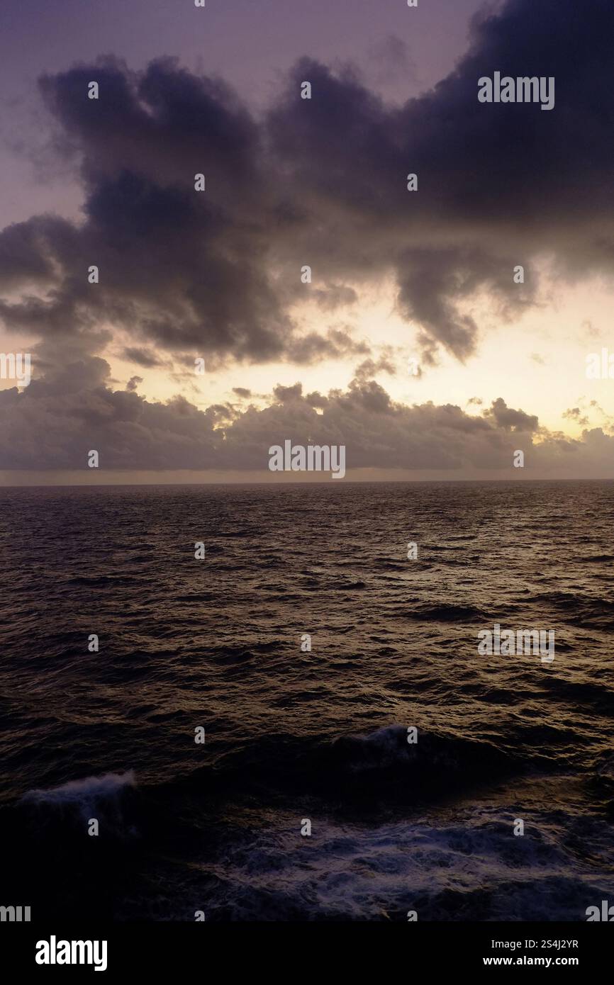 The Caribbean Sea near San Juan Puerto Rico before sun rise Stock Photo ...