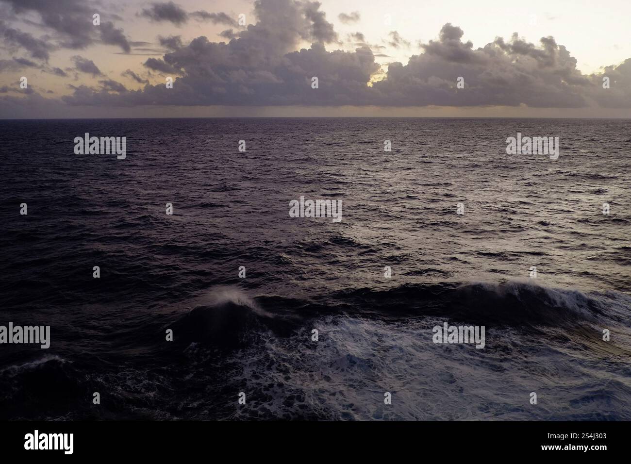 The Caribbean Sea near San Juan Puerto Rico before sun rise Stock Photo ...