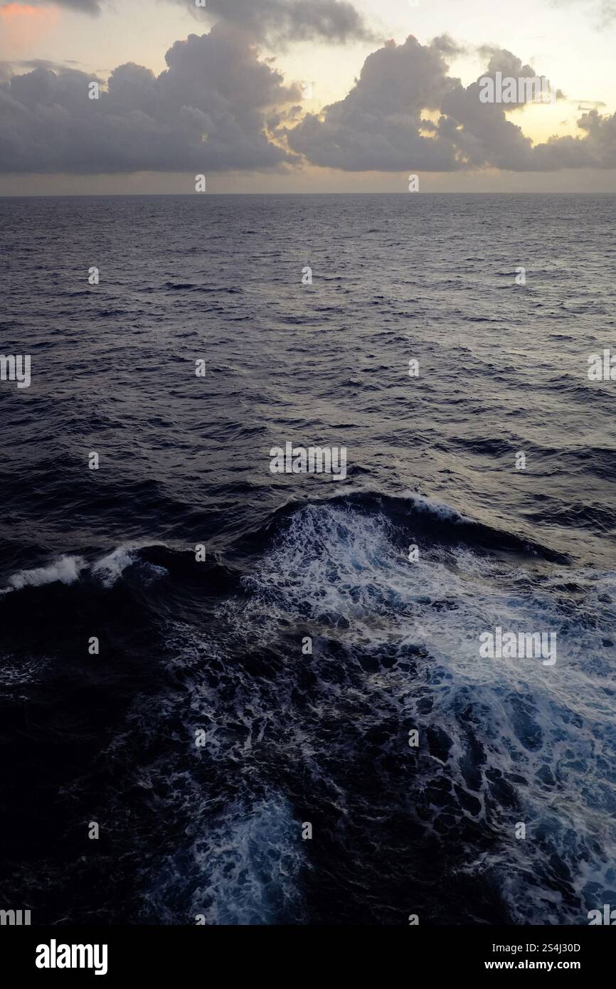 The Caribbean Sea near San Juan Puerto Rico before sun rise Stock Photo ...