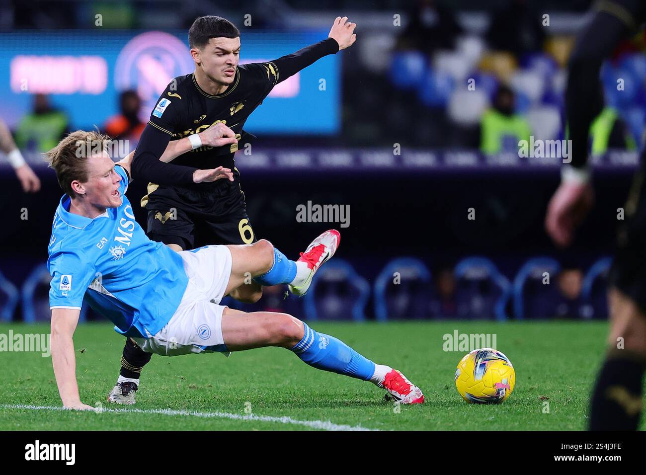 Naples, Italy. 12th Jan, 2025. Scott McTominay of SSC Napoli and Reda ...