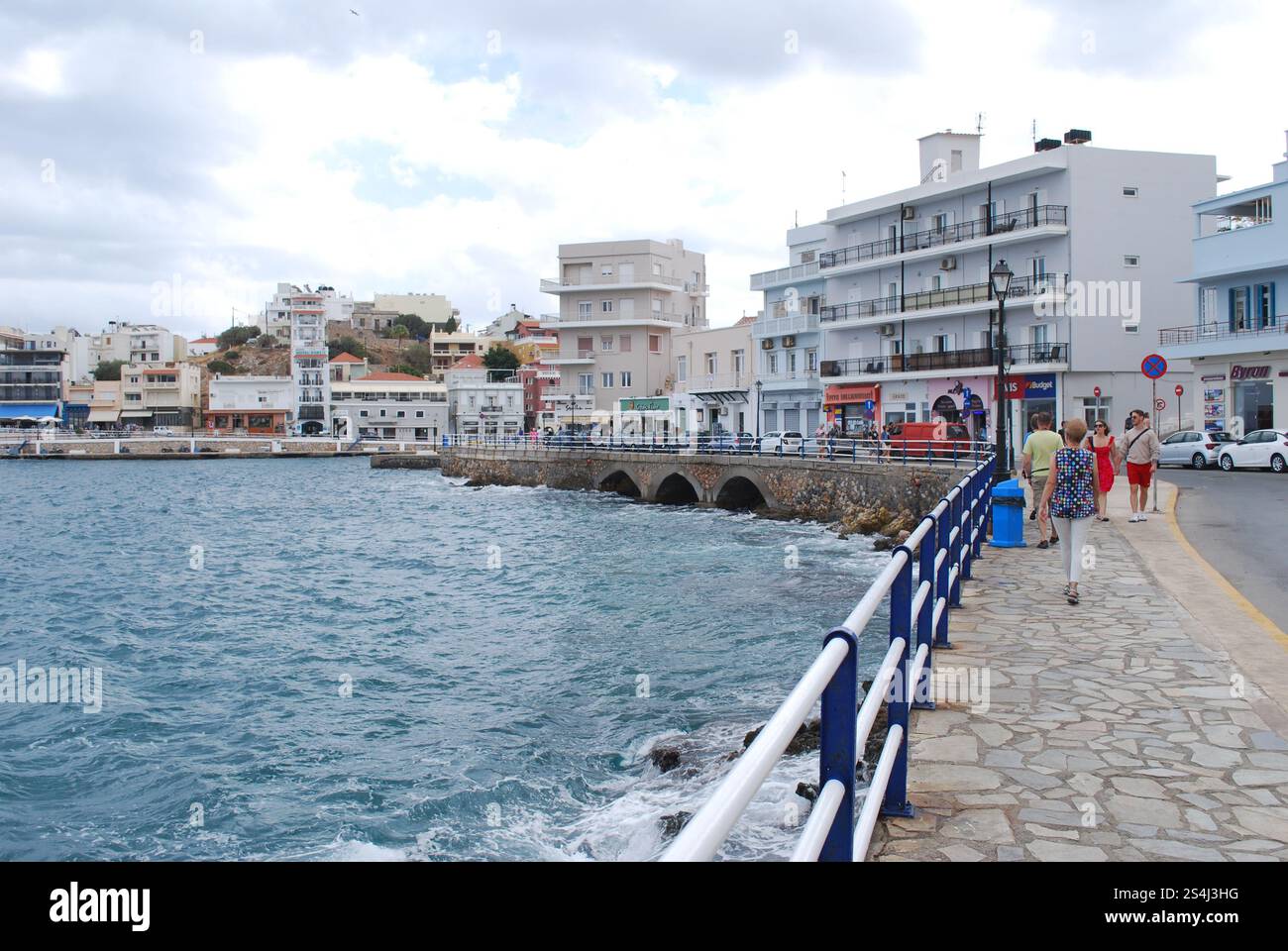 View Across Front at Agios Nikolaos, Crete Stock Photo - Alamy
