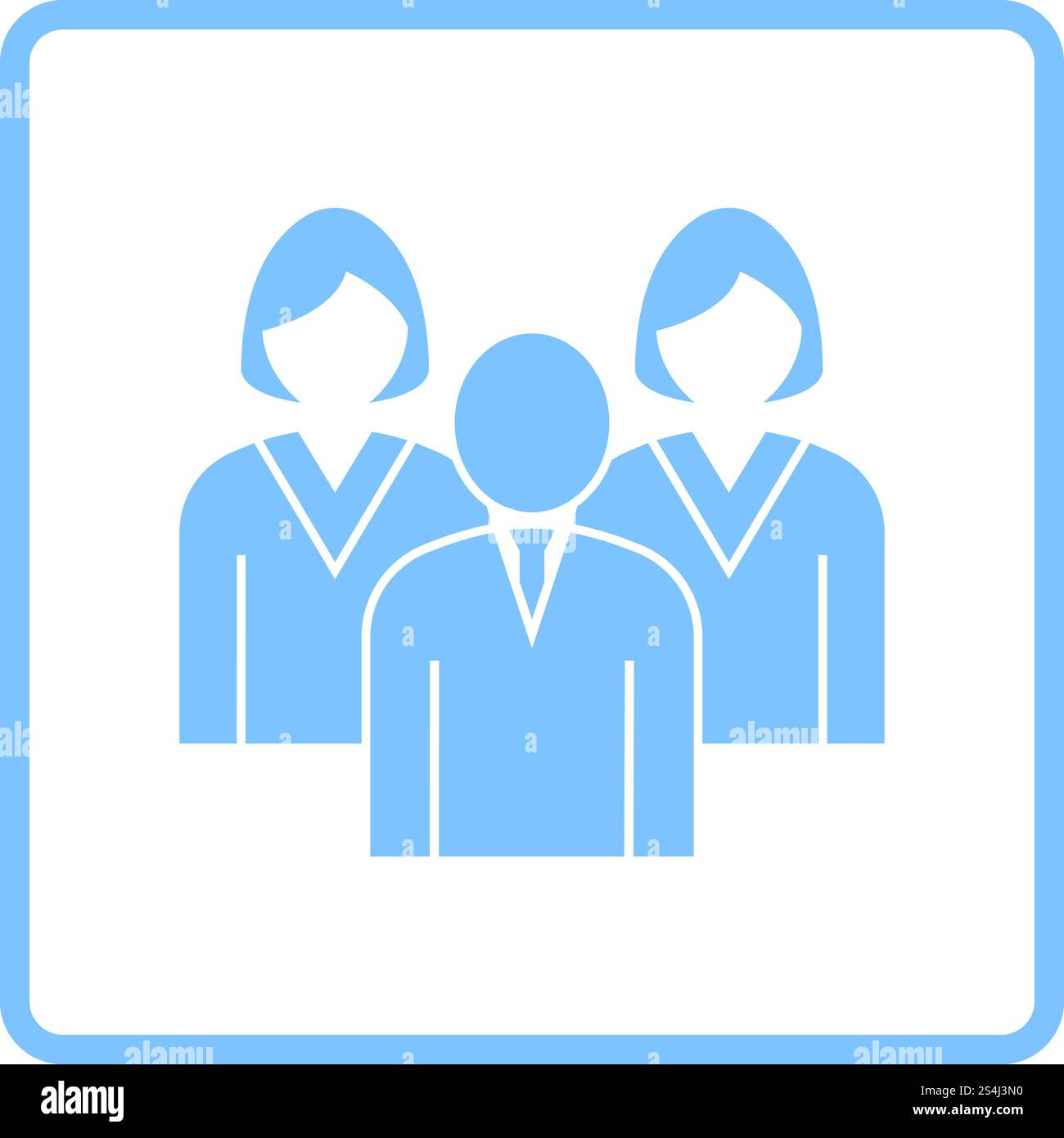 Corporate Team Icon. Blue Frame Design. Vector Illustration Stock ...
