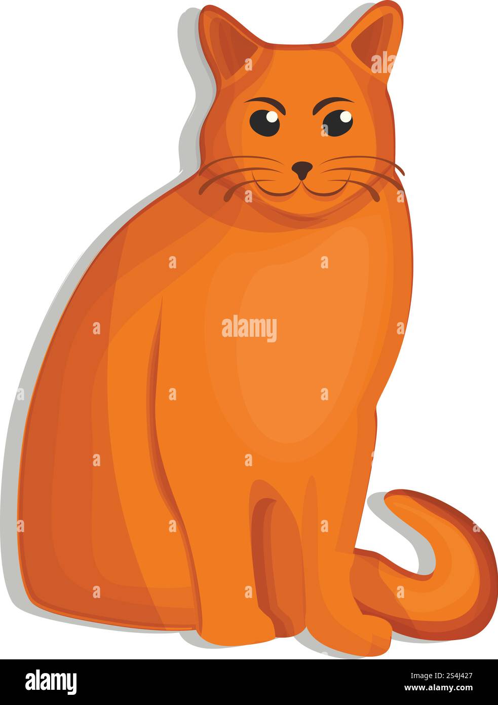 Orange cat icon. Cartoon of orange cat vector icon for web design ...