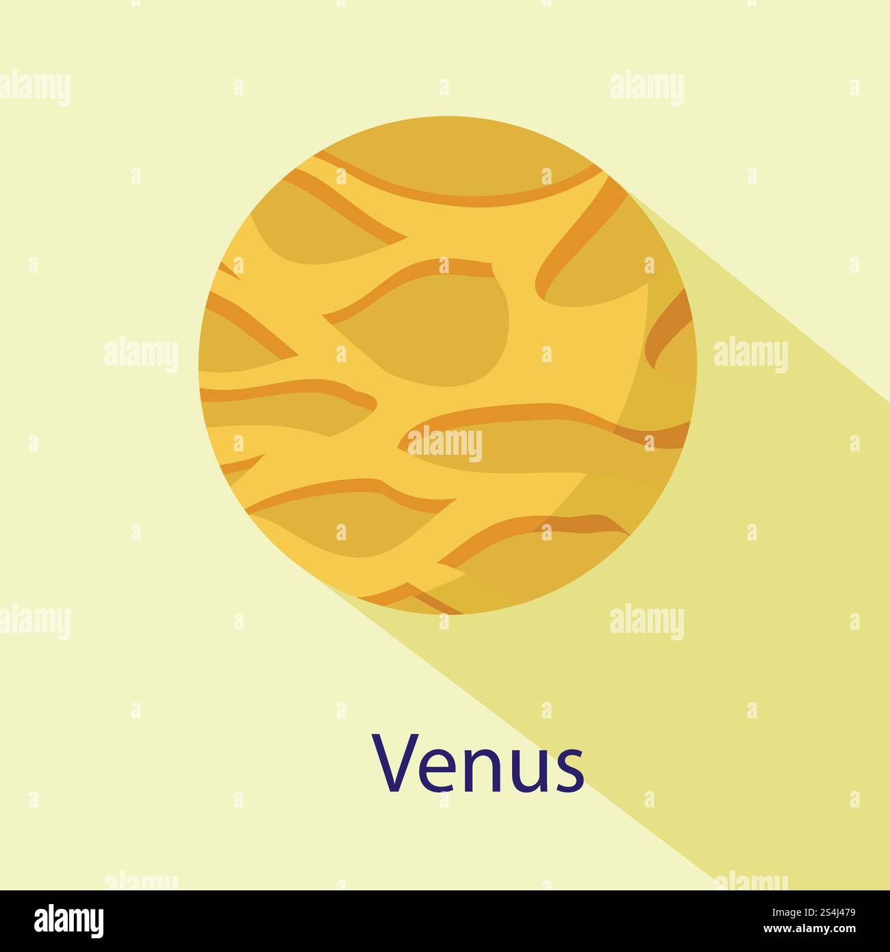 Venus planet icon. Flat illustration of venus planet vector icon ...