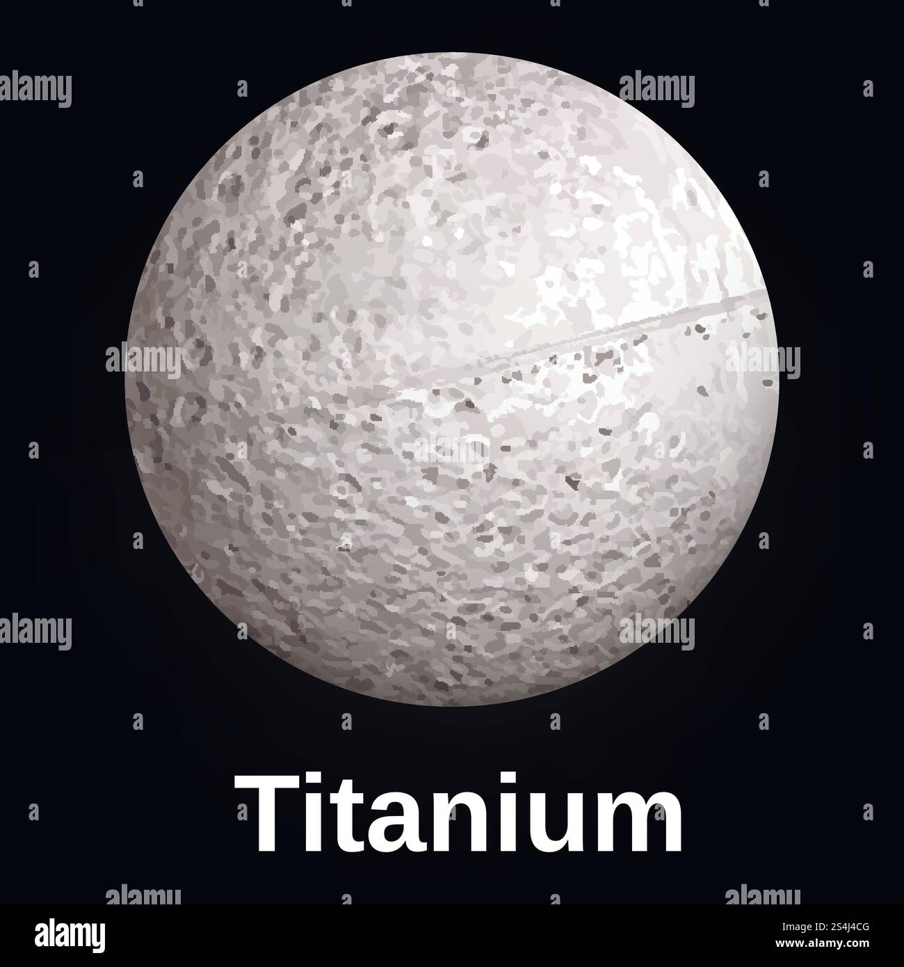 Titanium icon. Realistic illustration of titanium vector icon for web ...