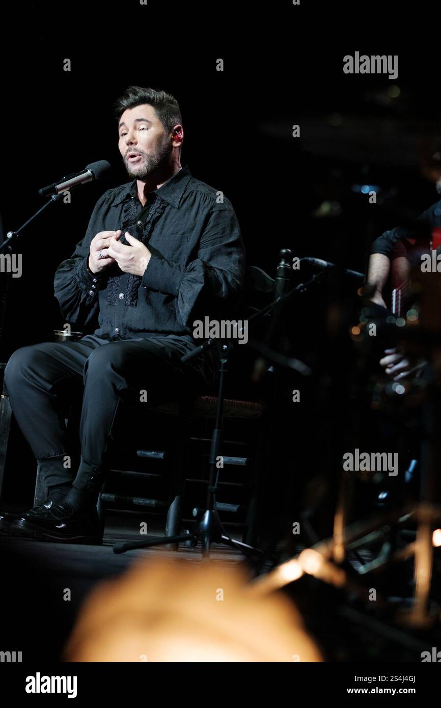 The singer Miguel Poveda actua during a concert at Inverfest the Teatro ...