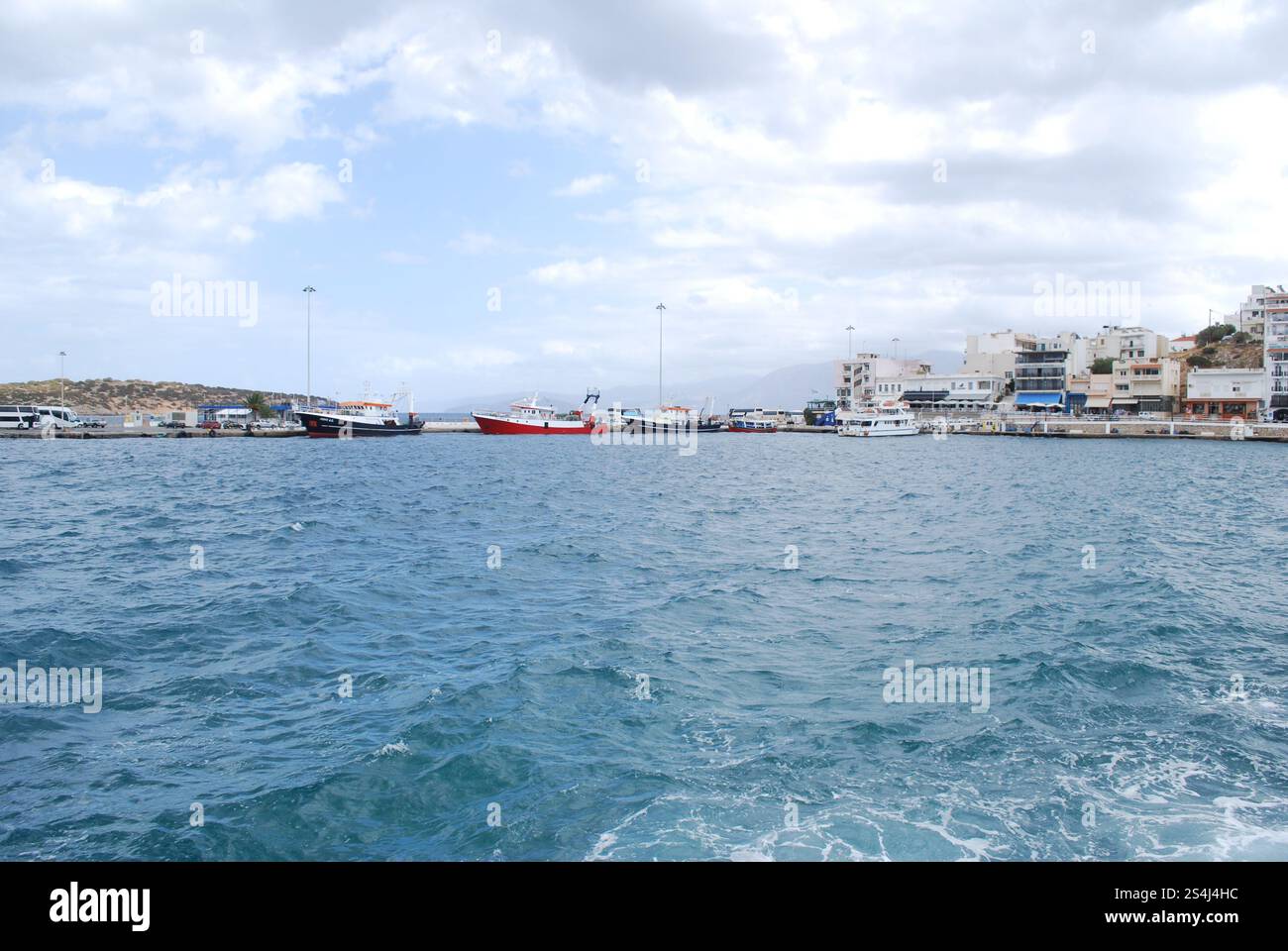 View Across Front at Agios Nikolaos, Crete Stock Photo - Alamy