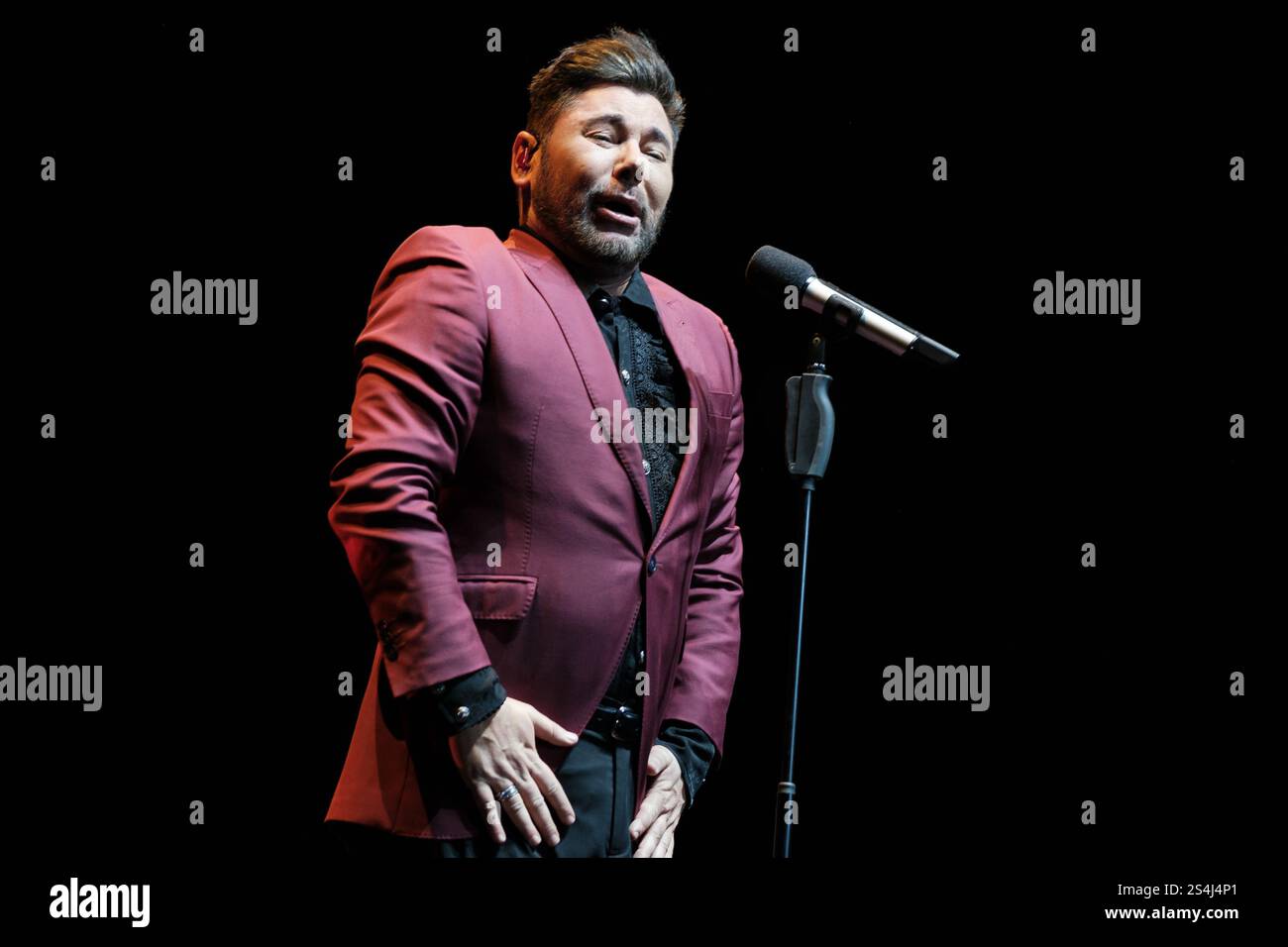 The singer Miguel Poveda actua during a concert at Inverfest the Teatro ...