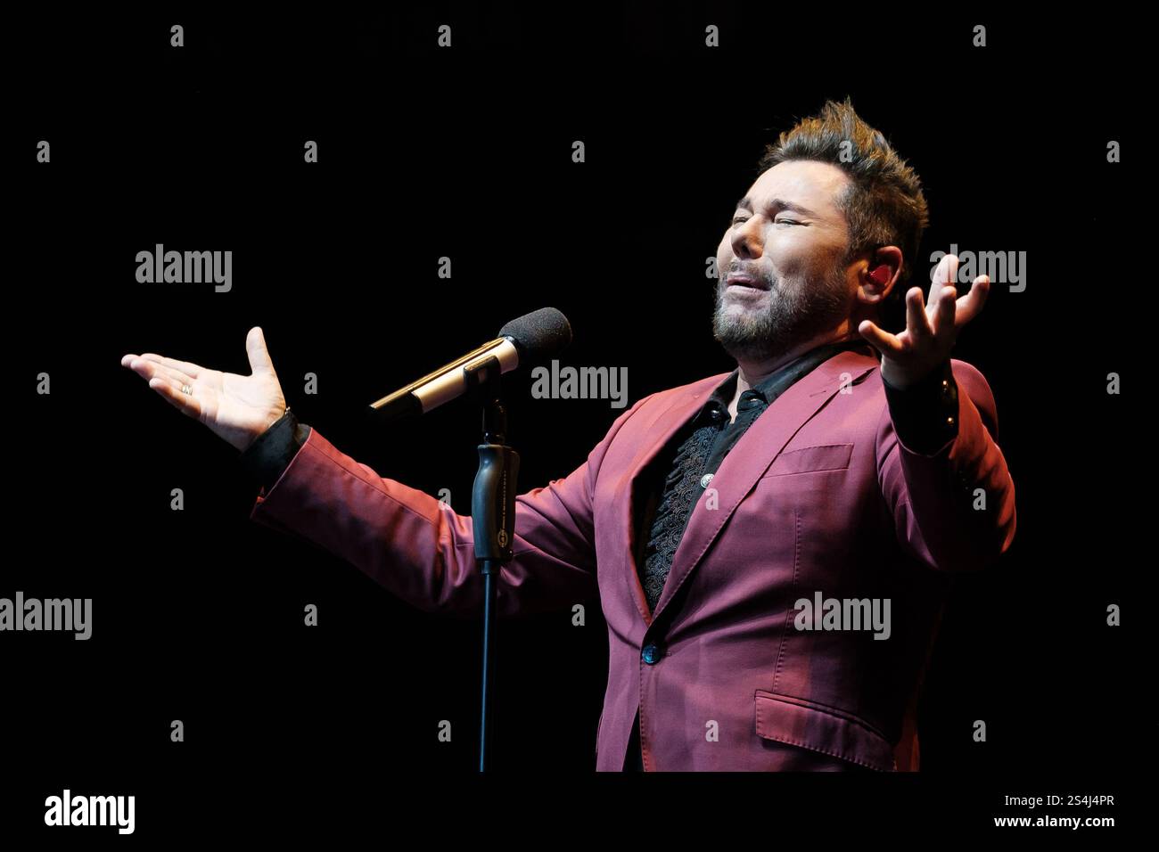 The singer Miguel Poveda actua during a concert at Inverfest the Teatro ...