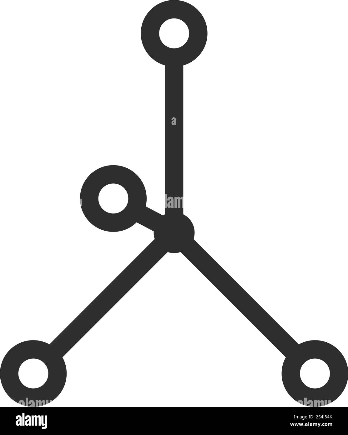Ionic bond icon. Simple illustration of ionic bond vector icon for web ...