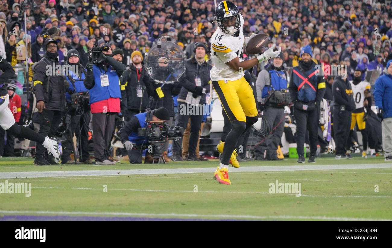 Baltimore, USA. 11th Jan, 2025. January 11, 2025: George Pickens #14 ...