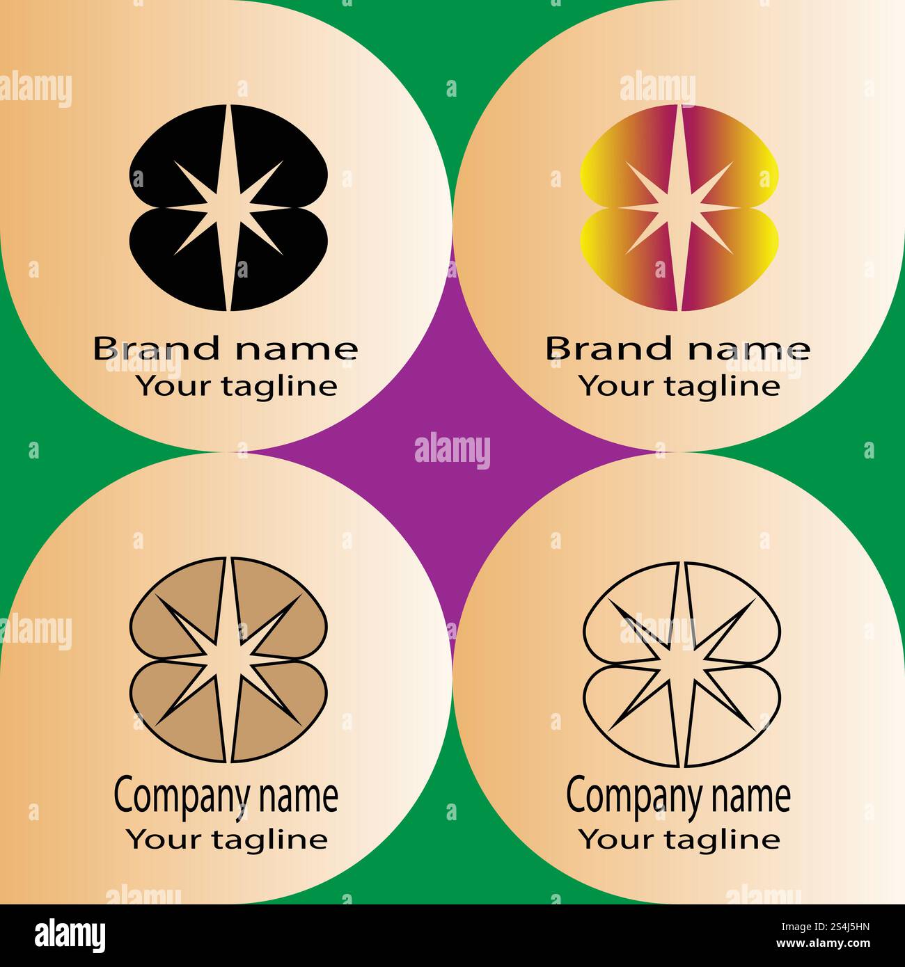 Beautiful Unique logo design with four different designs of the same ...