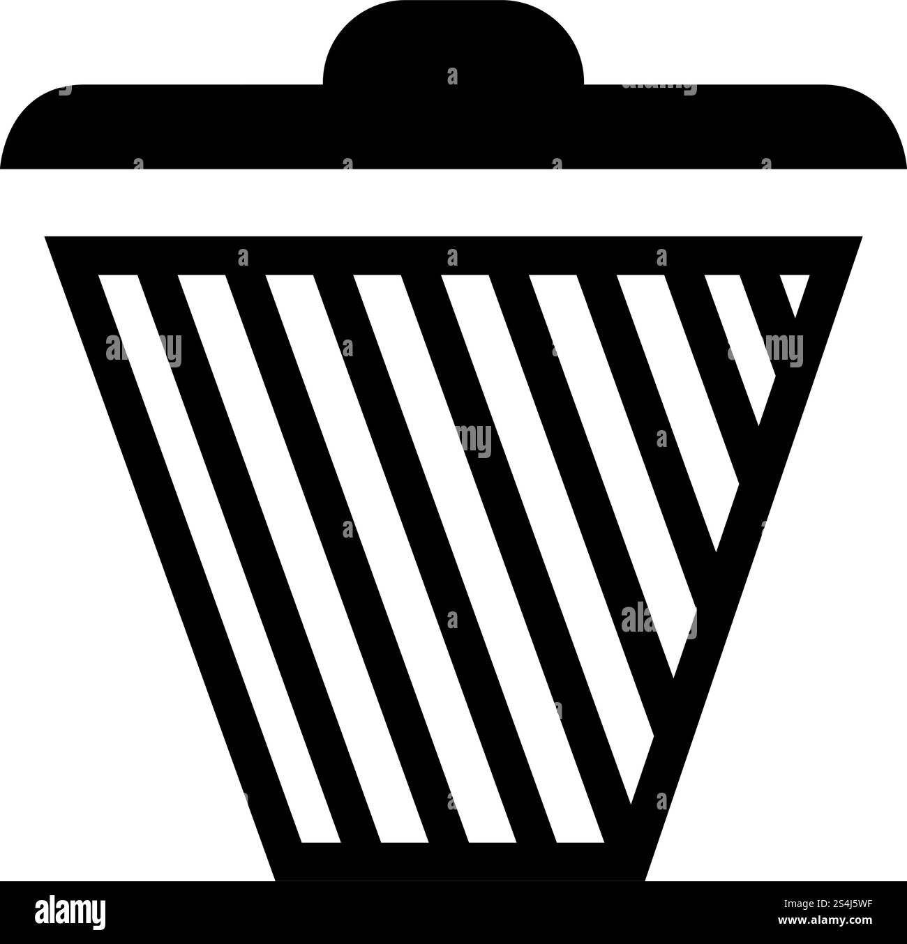 Trash Icon. Black Stencil Design. Vector Illustration Stock Vector ...