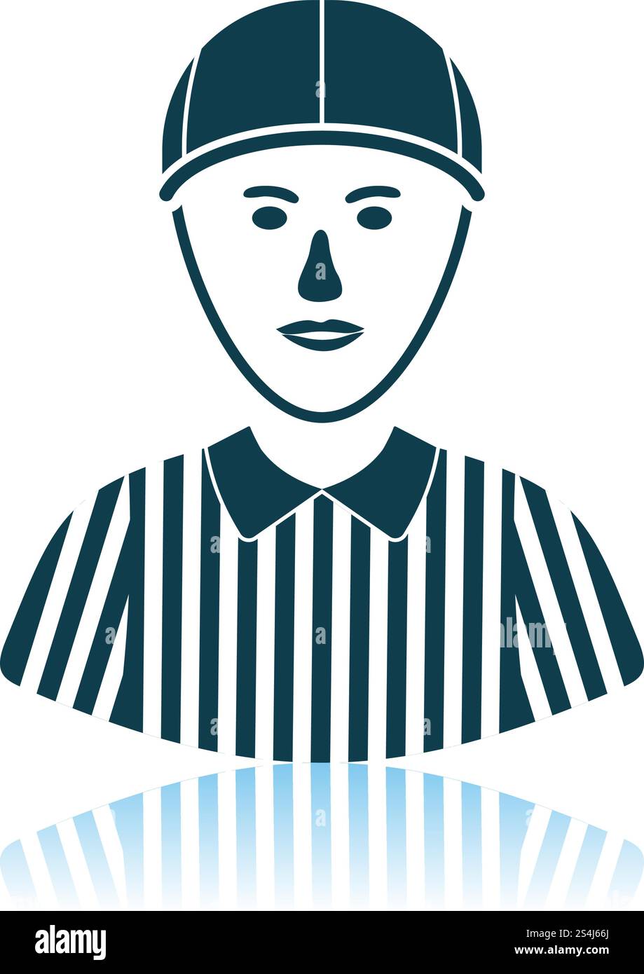American Football Referee Icon. Shadow Reflection Design. Vector ...