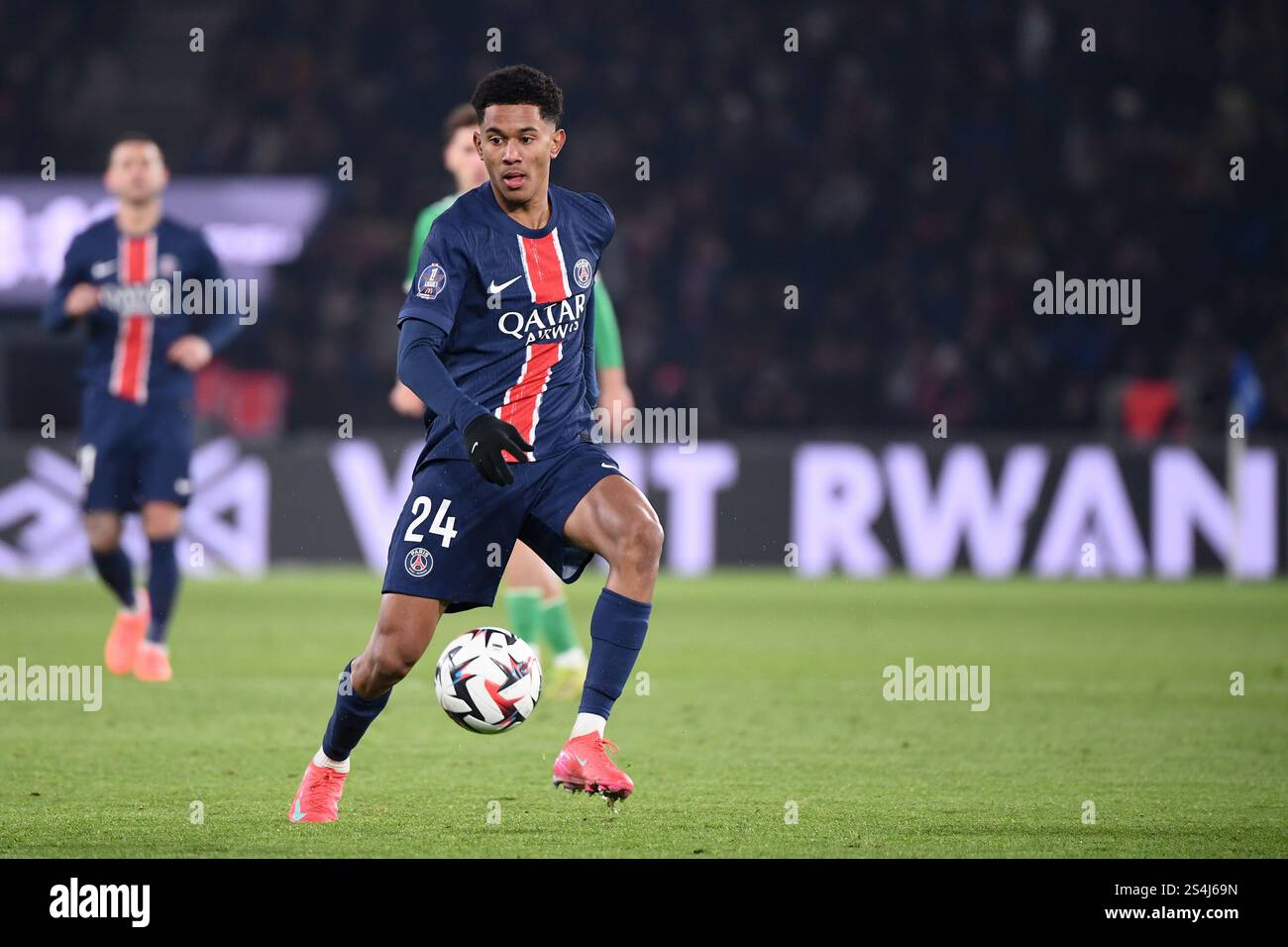 France. 12th Jan, 2025. 24 Senny MAYULU (psg) during the Ligue 1 ...