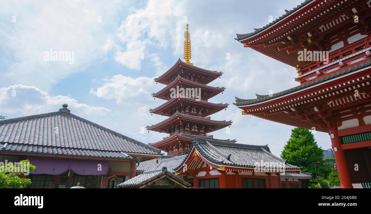 Five Storery Pagoda at Senso Ji Temple at Asakusa in Taito District ...