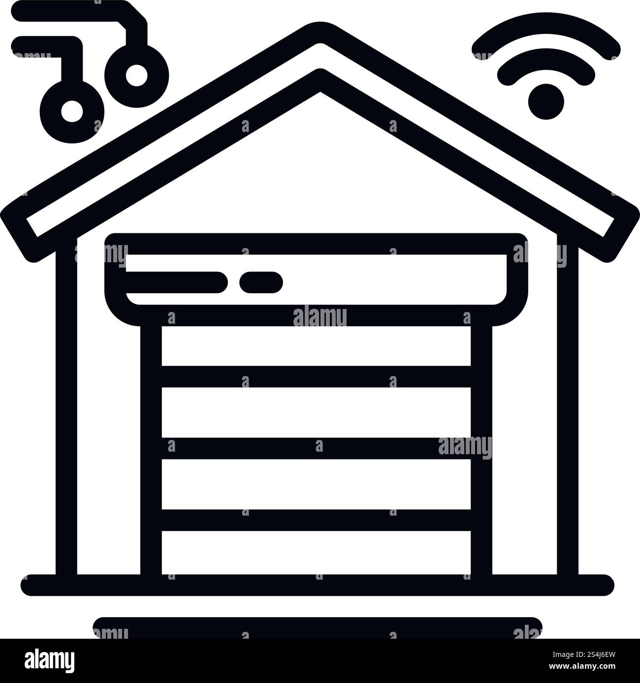 Smart garage icon. Outline smart garage vector icon for web design ...