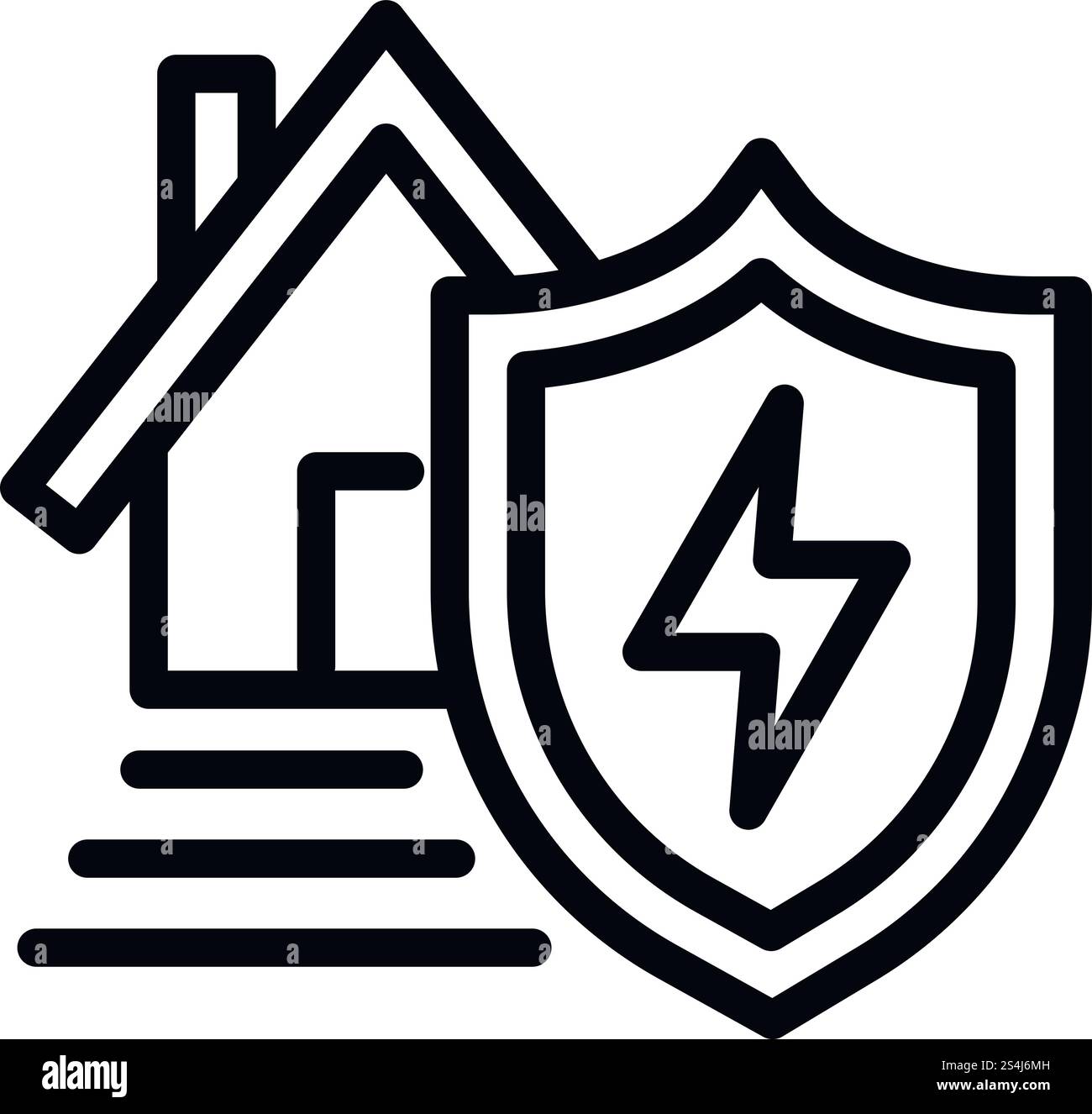 Energy house protect icon. Outline energy house protect vector icon for ...