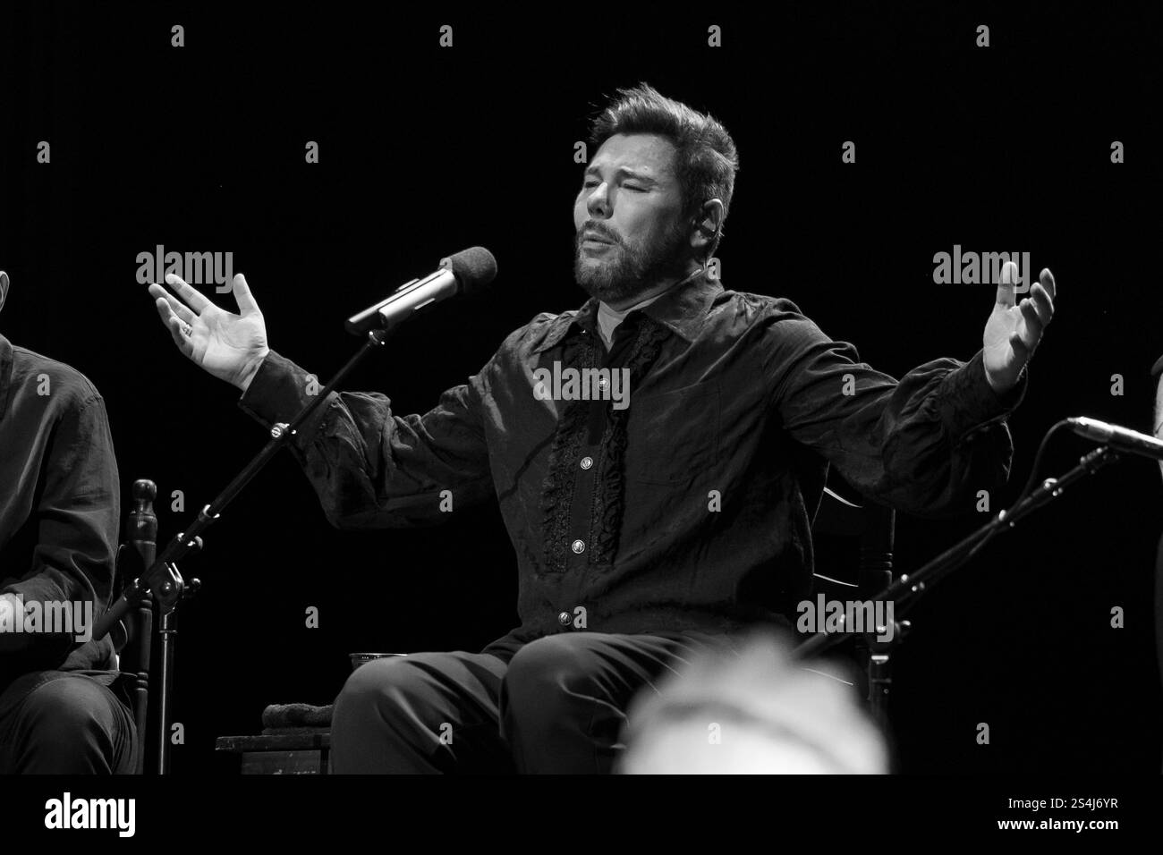 Madrid, Spain. 12th Jan, 2025. The singer Miguel Poveda actua during a ...