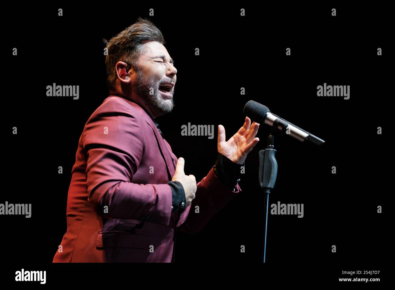 The singer Miguel Poveda actua during a concert at Inverfest the Teatro ...