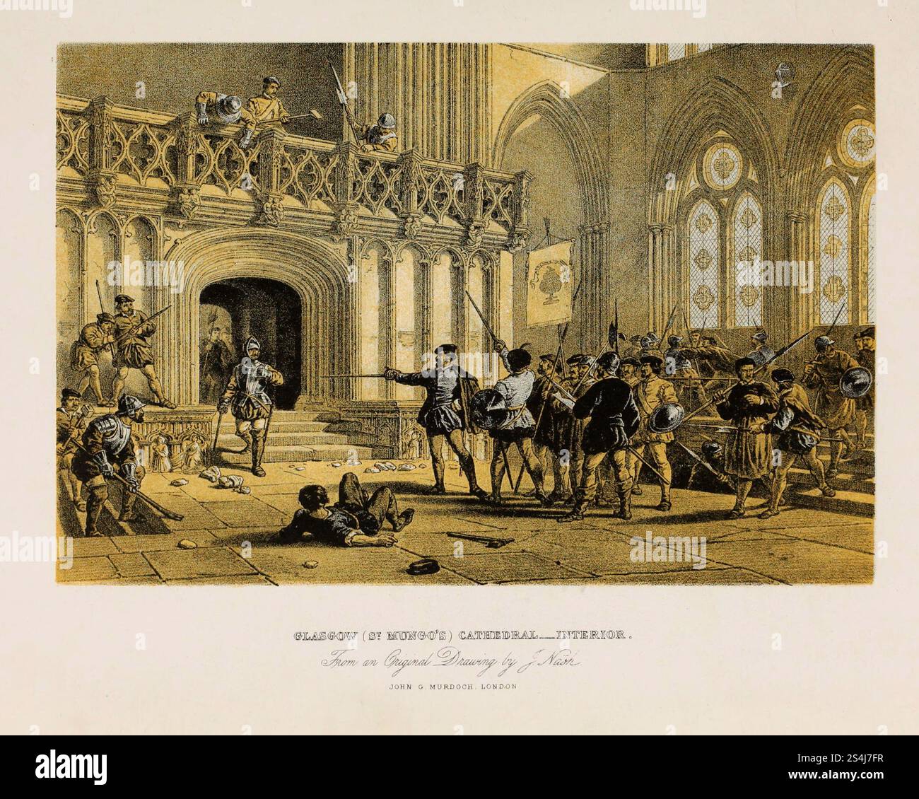 Glasgow (St. Mungo's) Cathedral— Interior, After A Drawing By J.Nash ...
