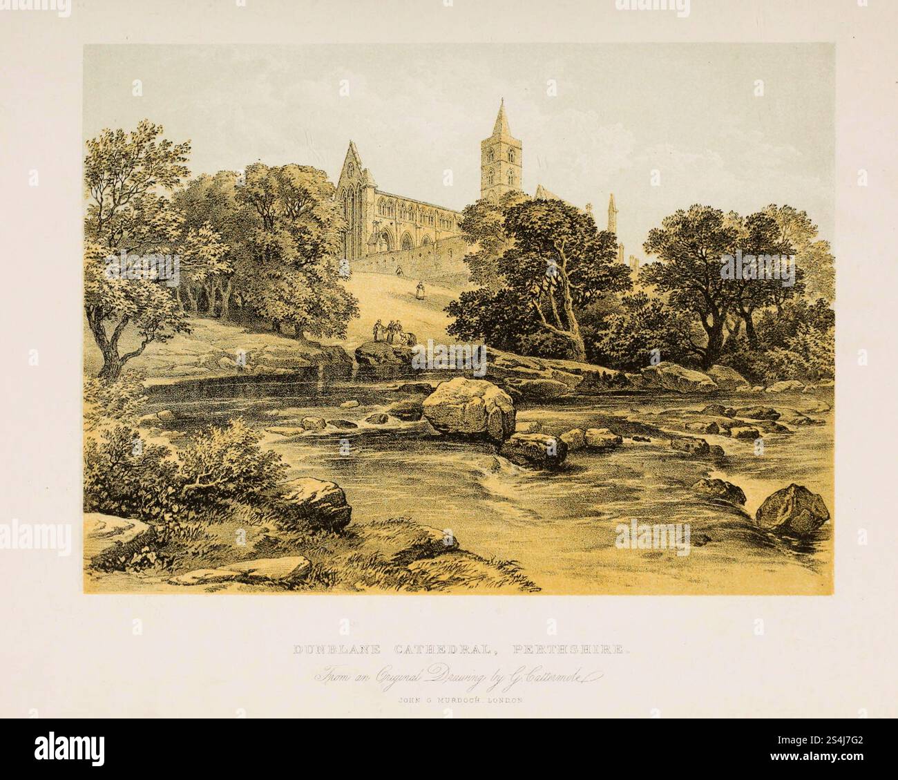 Dunblane Cathedral, Perthshire . After A Drawing By Cattermol. Vintage ...