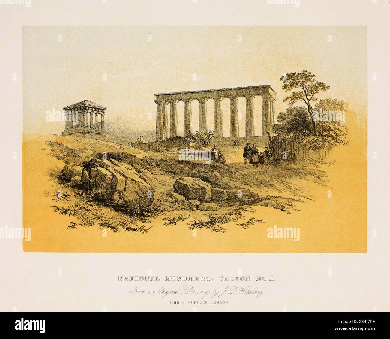 National Monument, Calton Hill; Edinburgh, Drawn By J. D. Harding ...