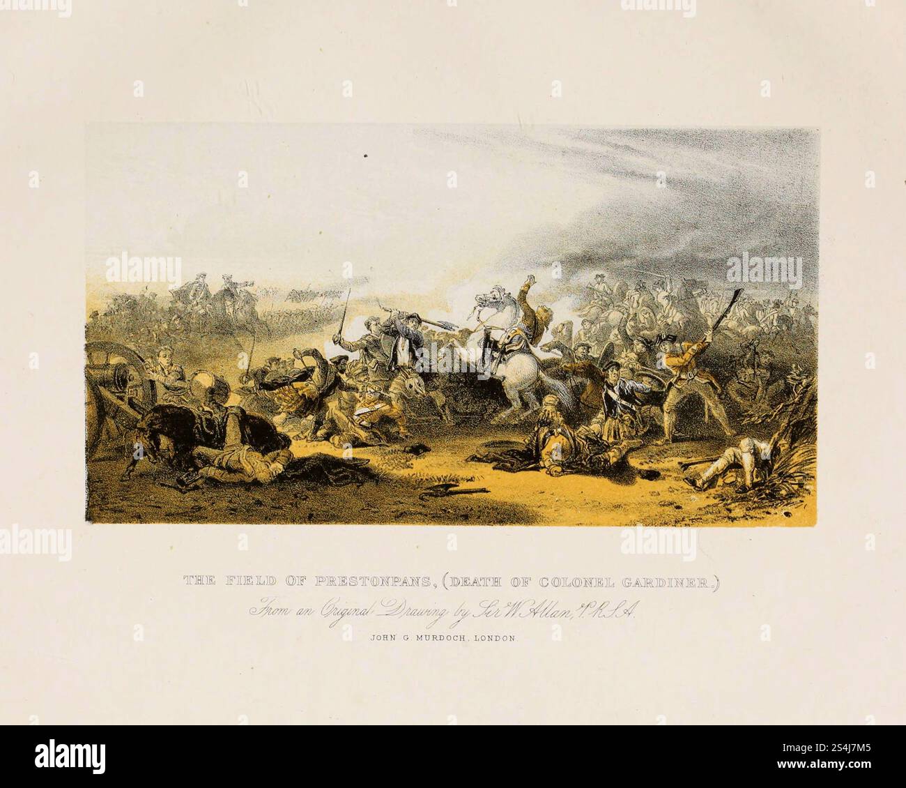 The Field Of Prestonpans (Death Of Colonel Gardiner). Vintage ...