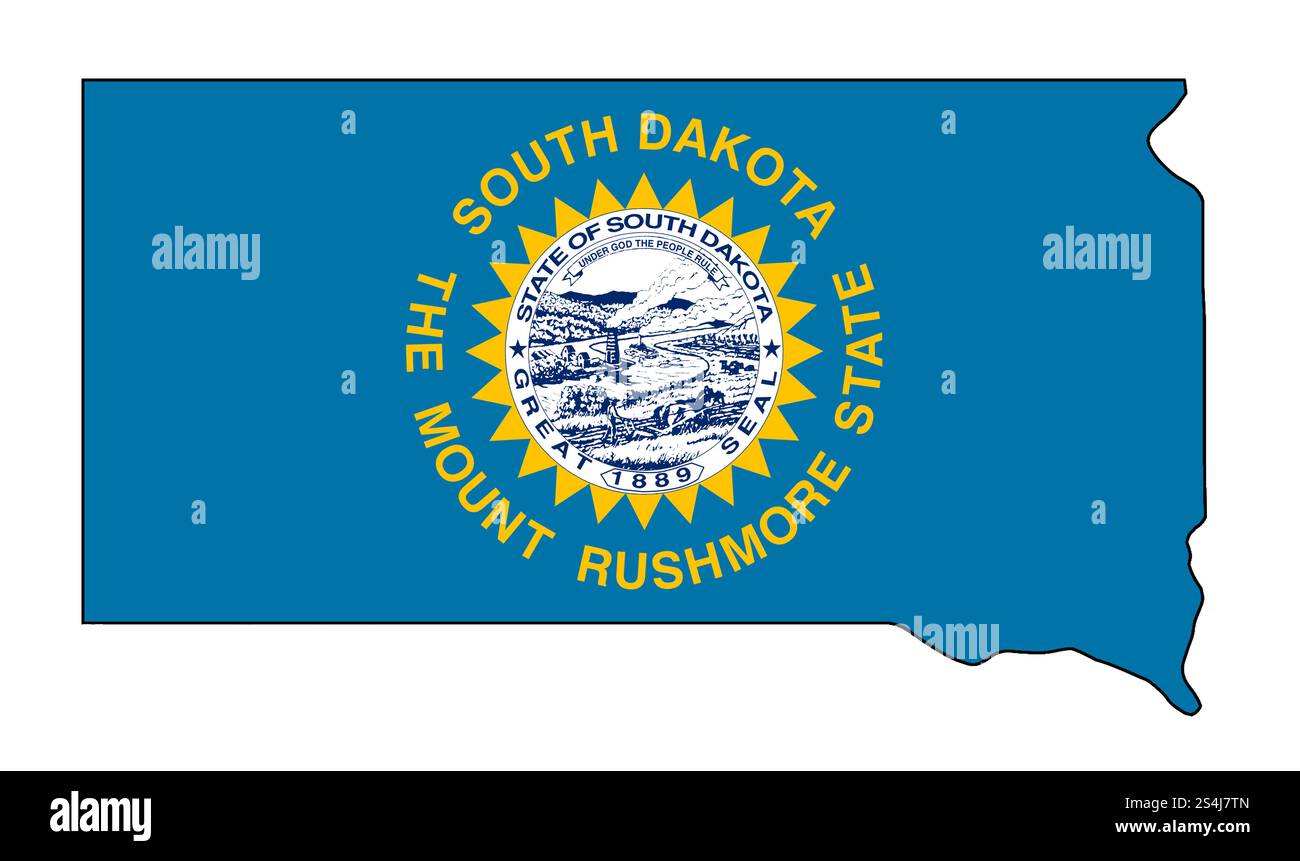 Shape south dakota state Cut Out Stock Images & Pictures - Alamy