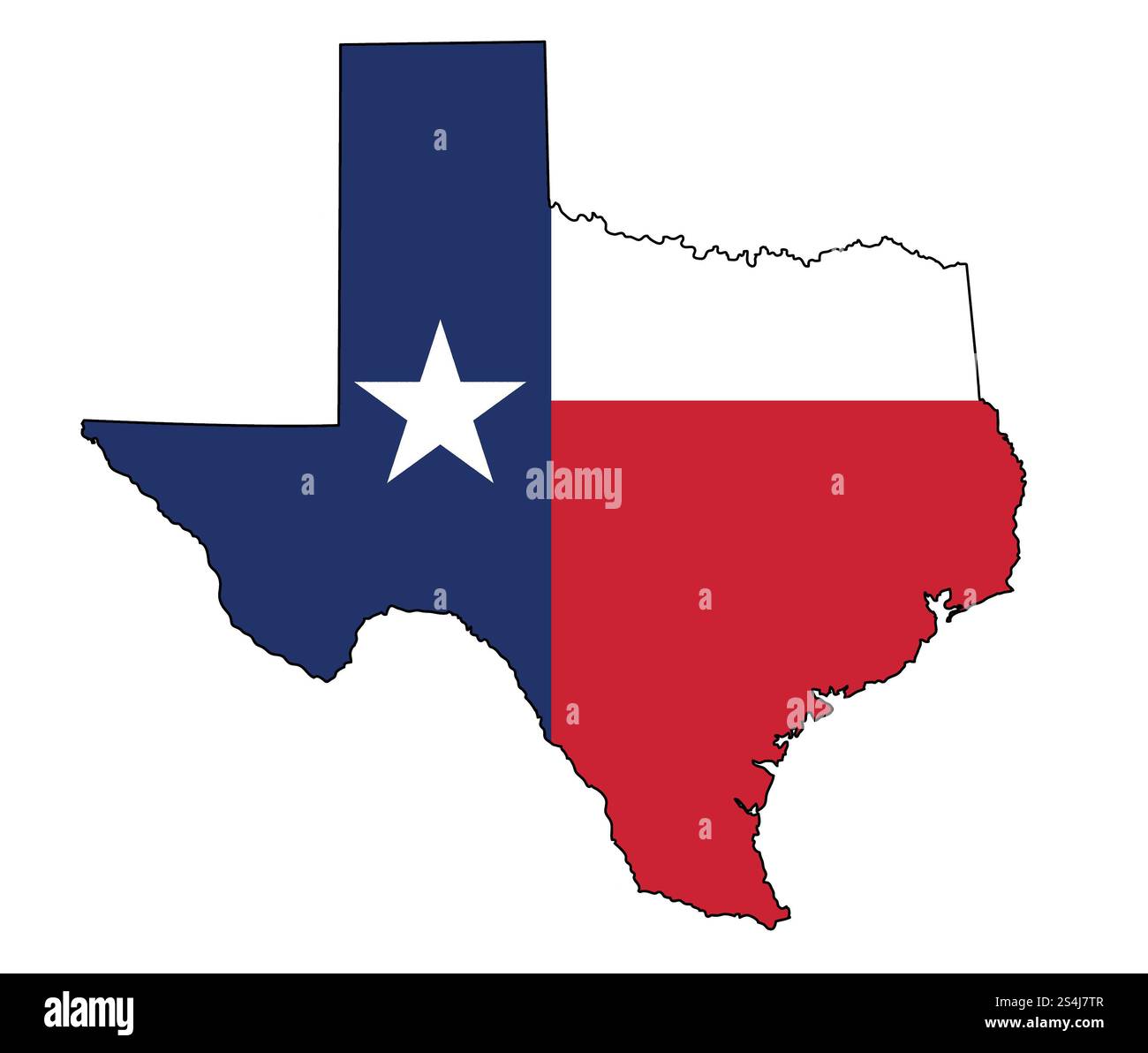 Texas flag with the border outline Stock Photo - Alamy