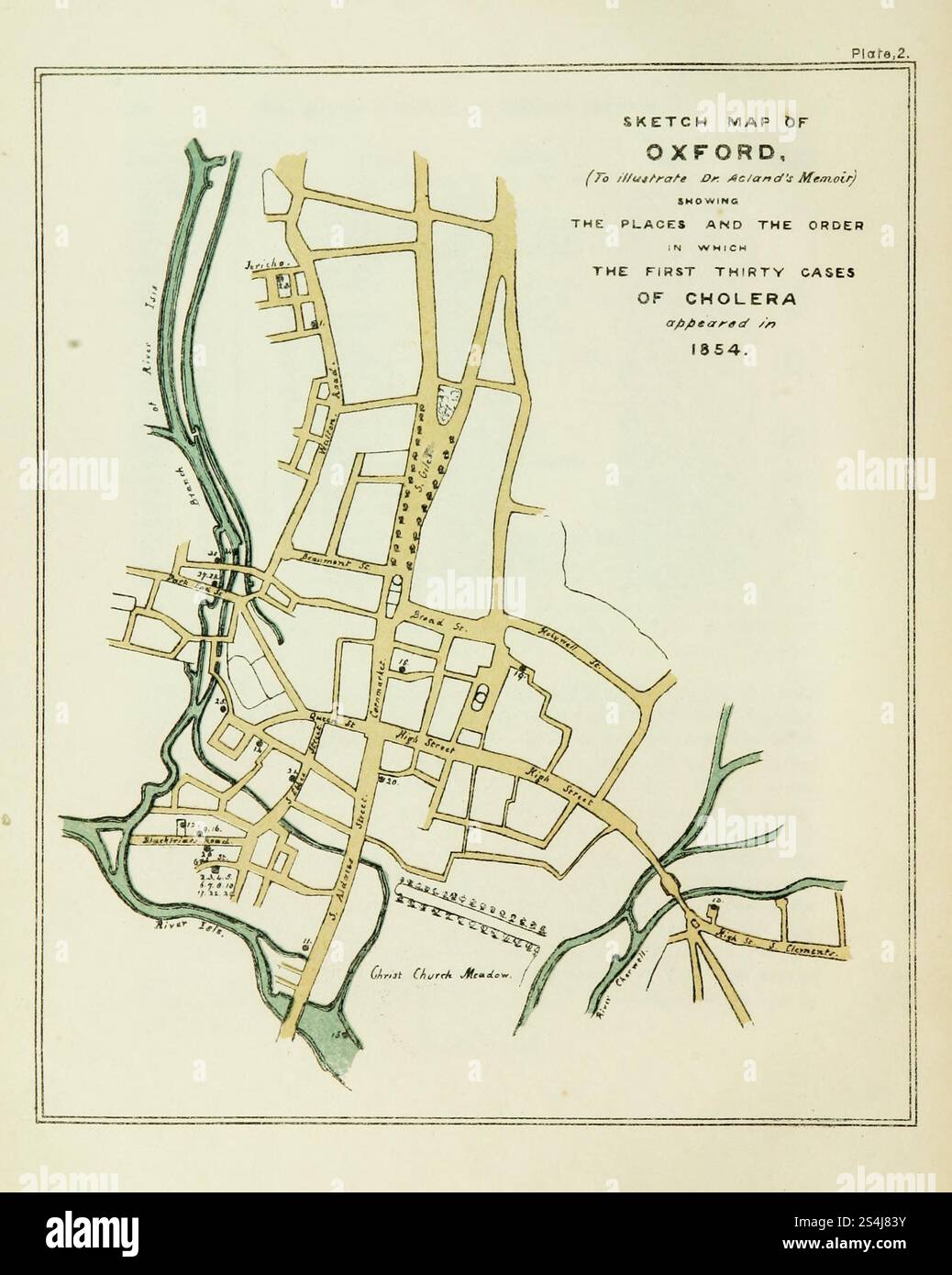 1854 cholera map hi-res stock photography and images - Alamy
